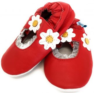 Ruby Red Sandal - Soft Leather Baby Shoes - Minifeet